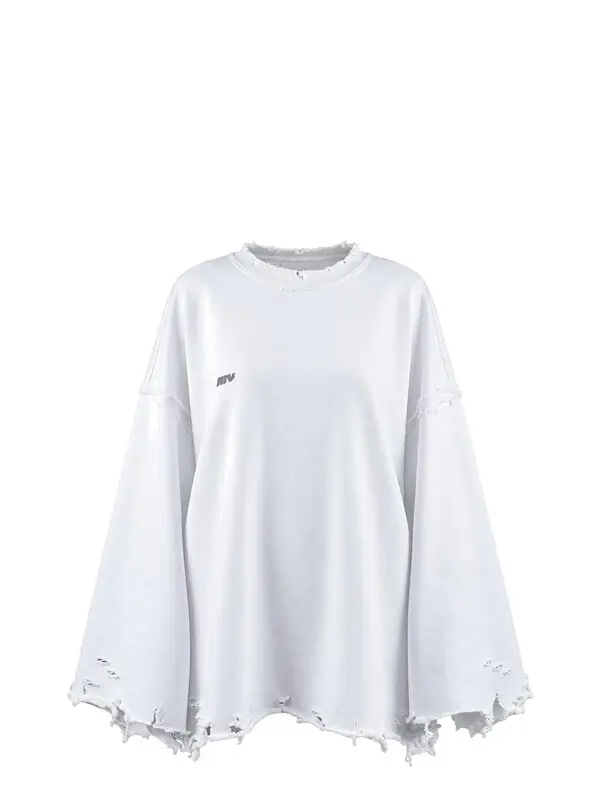 MYSIMPLICATED Oversized Cotton Sweater - White