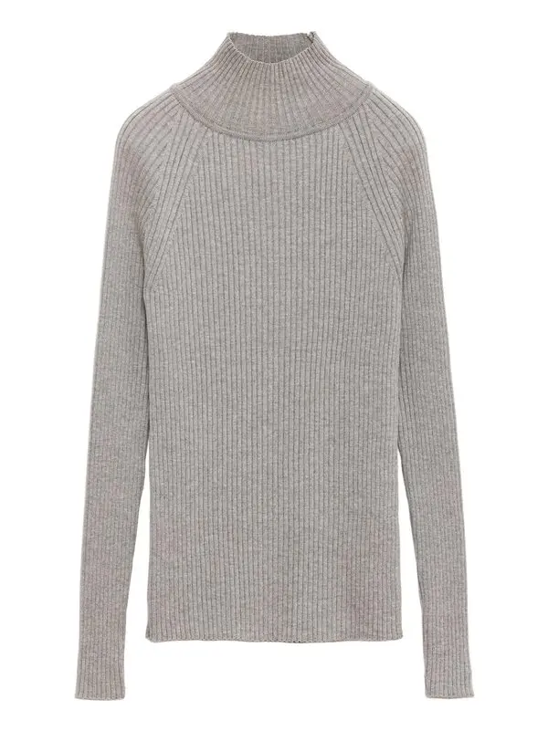 PERALUNA Briar Slim Fit Knit Jumper - Grey