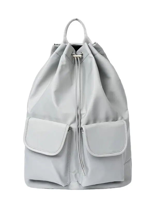 HAH ARCHIVE Two-pocket Drawstring Bag - Silver