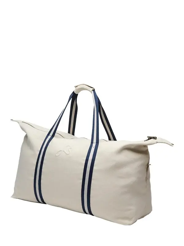 FENELLA SMITH Bodhi Recycled Canvas Large Weekender - White