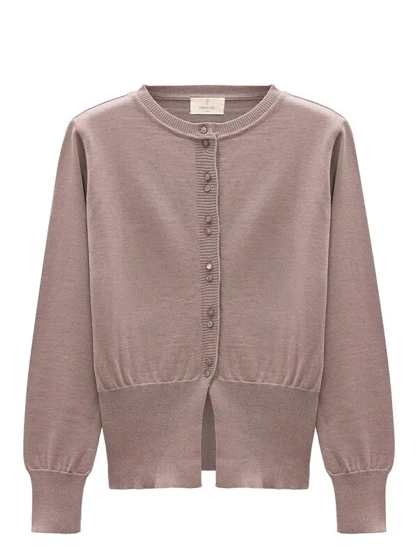 PERALUNA Ripley Steel Knit Cardigan - Grey