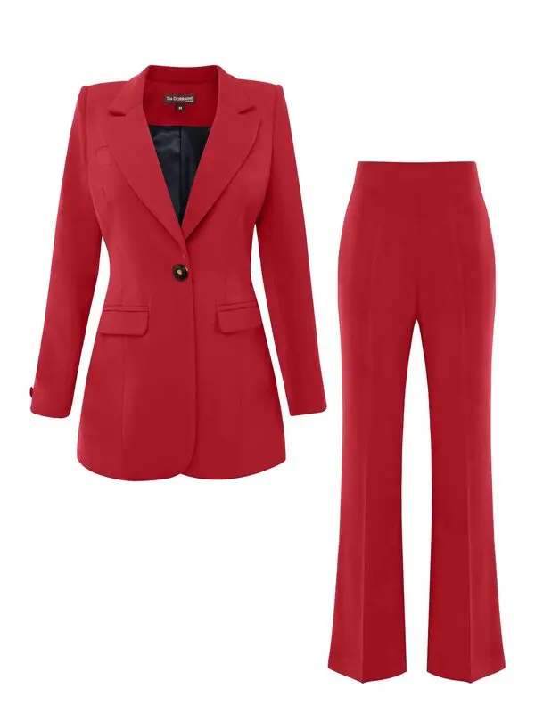 TIA DORRAINE Fierce Classic Power Suit - Red