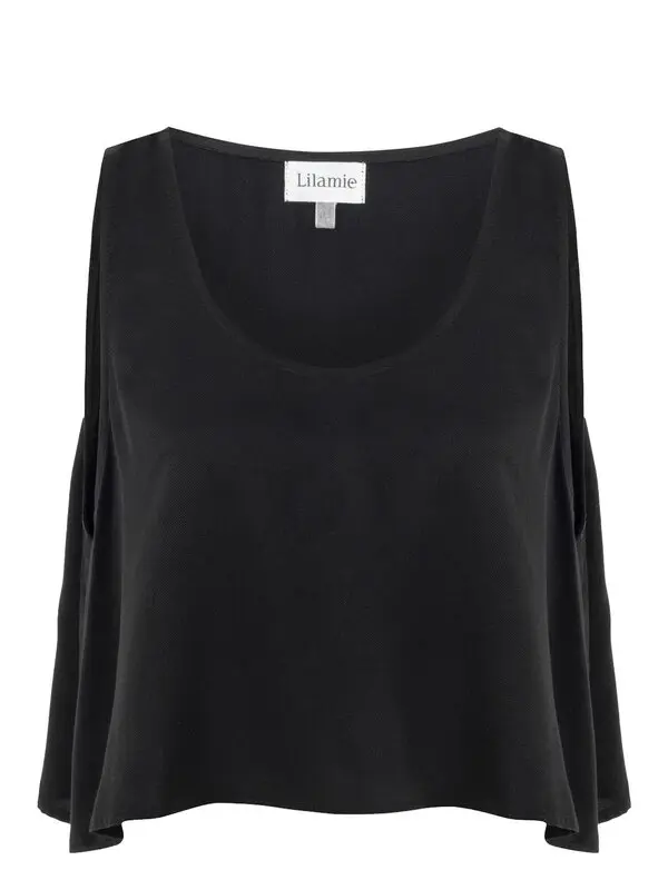 LILAMIE Soho Loose Fit Tank Top - Black