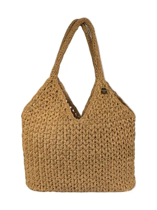 SPRINGMOONATELIER Raffia Beach Bag - Brown