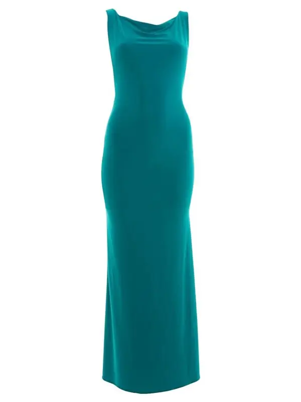 CHIARELLA Long Sleeveless Gown With Open Back - Green