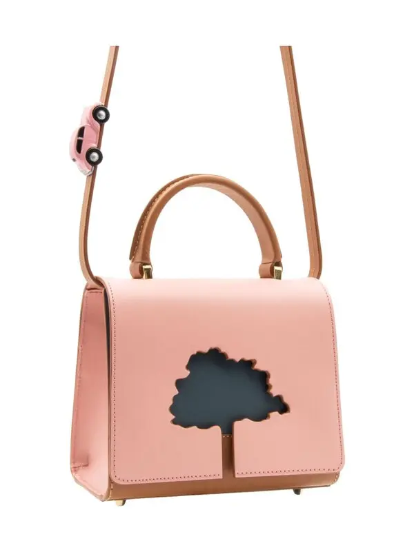 ABSURDE Small Leather Shoulder Bag - Pink