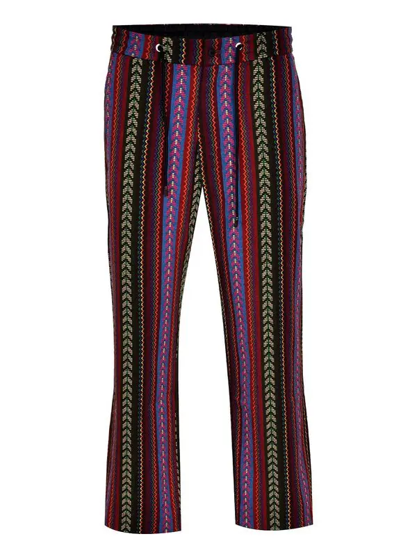 DAVID WEJ Dareski Tribal Print Drawstring Trousers - Green/purple