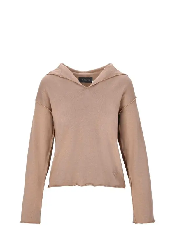 MANDRAGORA Hooded Cotton-blend Sweatshirt - Brown