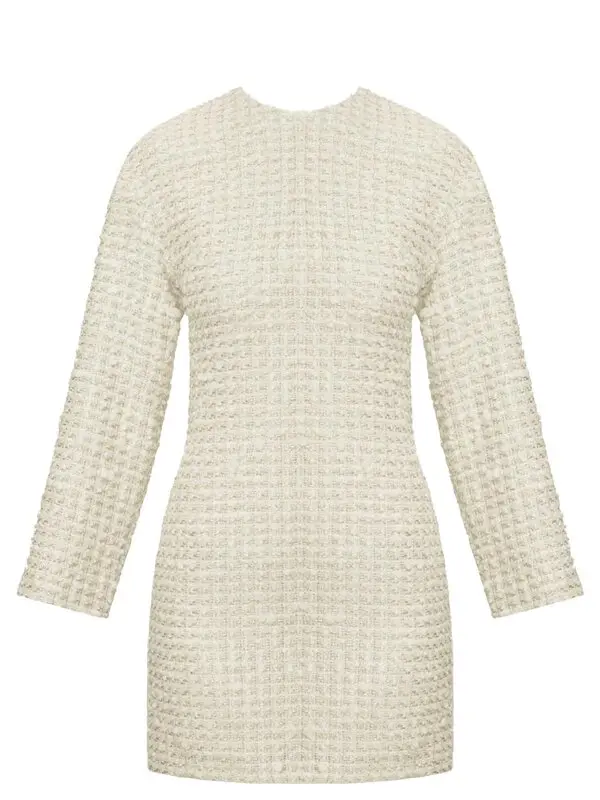 UNDRESS Carmela Cream Tweed Mini Dress - White