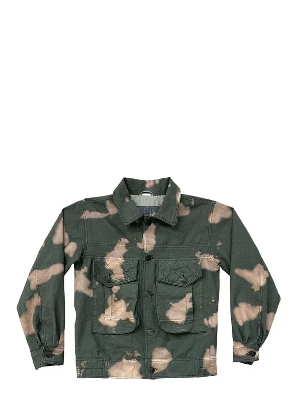 ZASTASTUDIO Oversized Camouflage Denim Jacket - Green