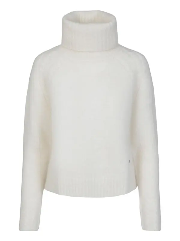 TIRILLM Mohair Turtleneck Pullover - White