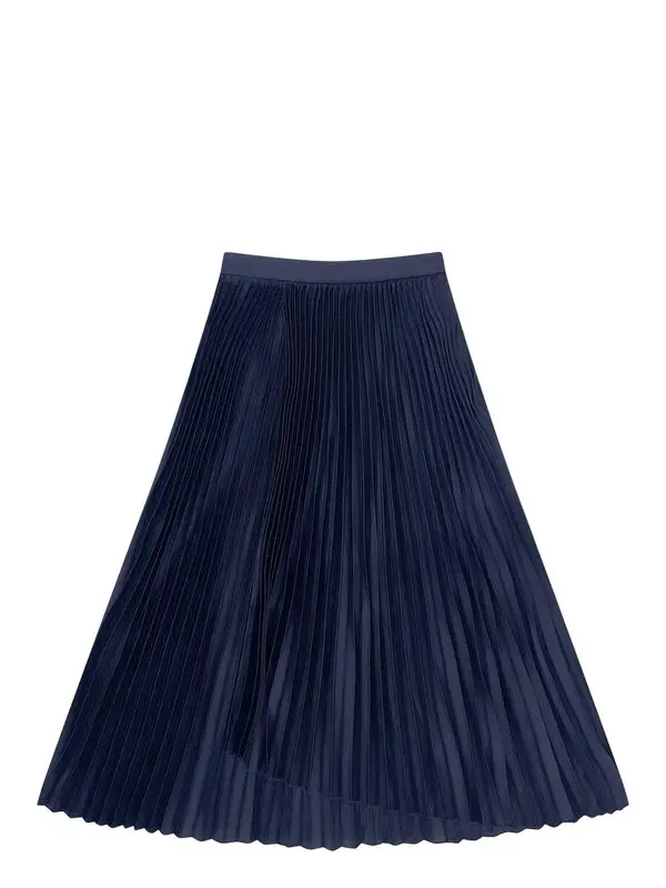 ROCH PEREL Wrap Pleated Midi Skirt - Blue