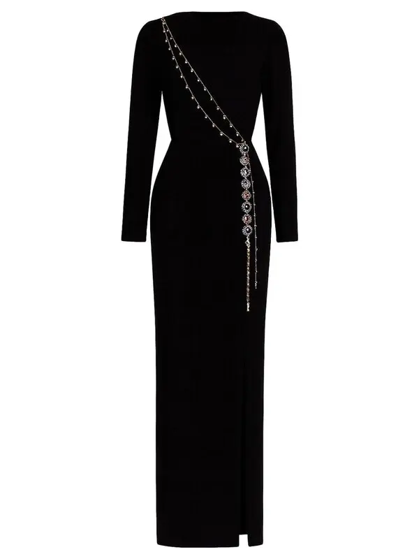 ADIBA Bloomure Chain Gown - Black