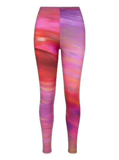 CONQUISTA Printed Stretch Pants - Red
