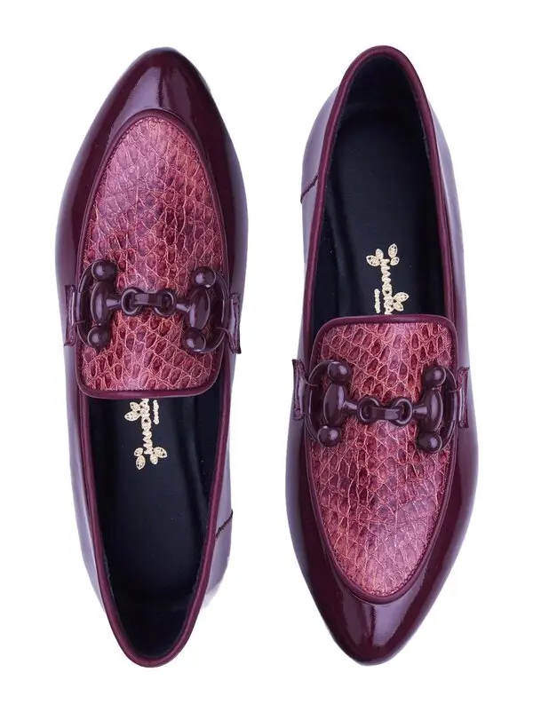 MANDRAGORA DESIGN Caprice Patent Leather Loafer - Black/red