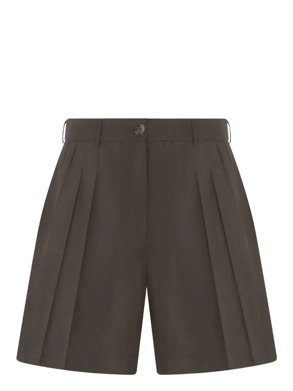 THISISU COLLECTION Lyla Tailored High-waisted Shorts - Green