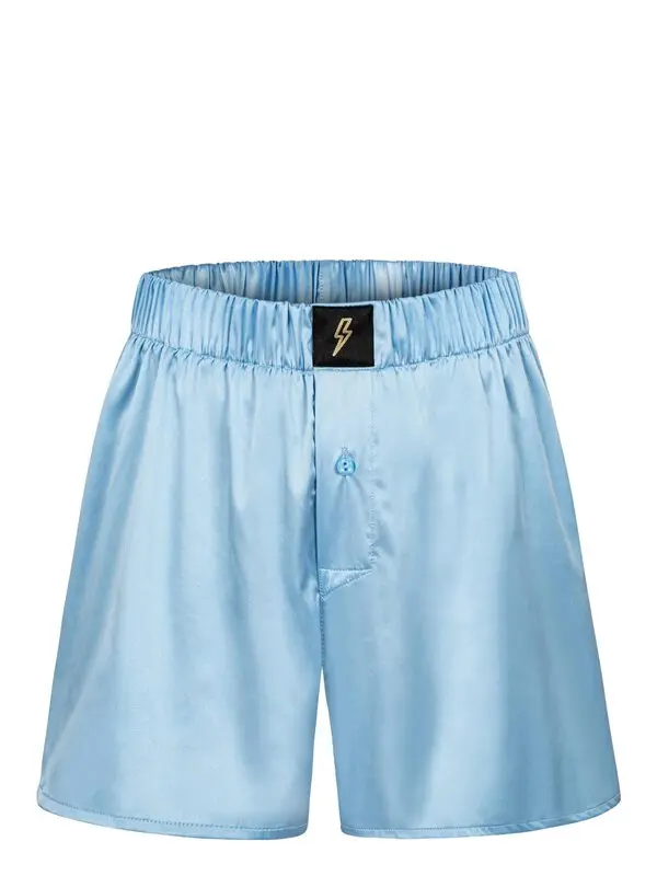 EKCENTRIK Satin Boxer Shorts - Blue
