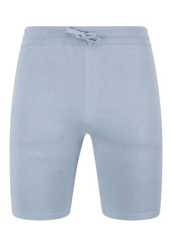 PAUL JAMES KNITWEAR Midweight Allessio Cotton Knitted Shorts - Blue/white
