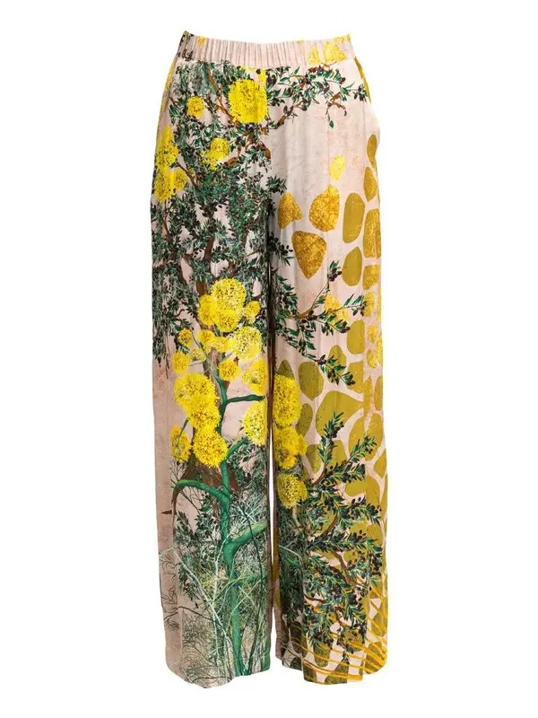 ARTISTA Gold Fennel Wide Leg Pants - Yellow