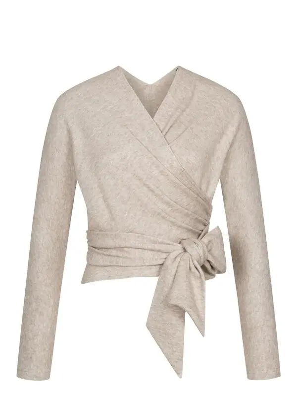 MARIANNA DÉRI Knitted Wrap Top - White