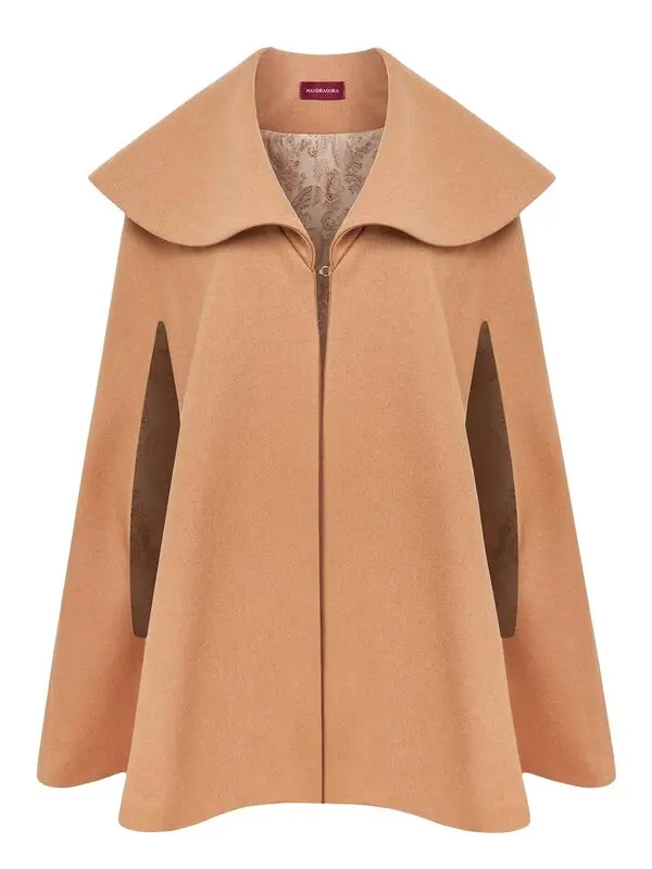 MANDRAGORA Wool Cape - Brown