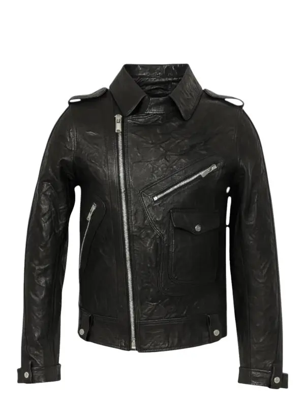 ZASTASTUDIO The Sentinel Leather Biker Jacket - Black