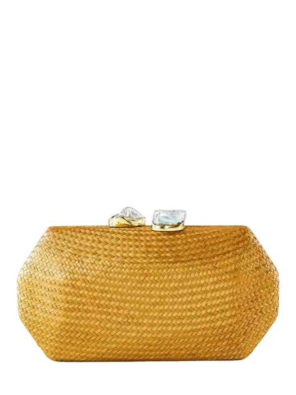 Likhâ Sarsuela Handwoven Clutch - Beige