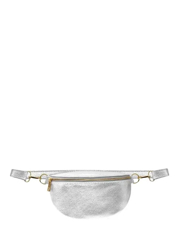 BETSY & FLOSS Zadar Leather Crossbody And Waist Bag - Silver