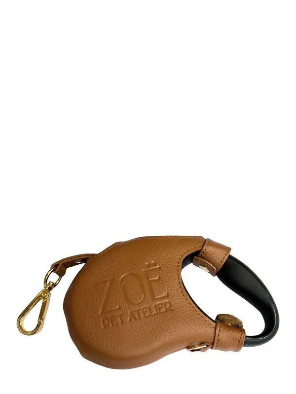 Zoë Pet Atelier Leather Retractable Leash - Brown
