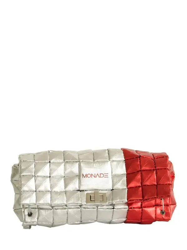 MONADE Two-toned Pouch - Red/silver