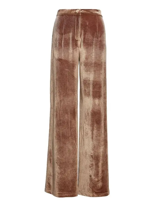 BLUZAT Straight Trousers - Brown