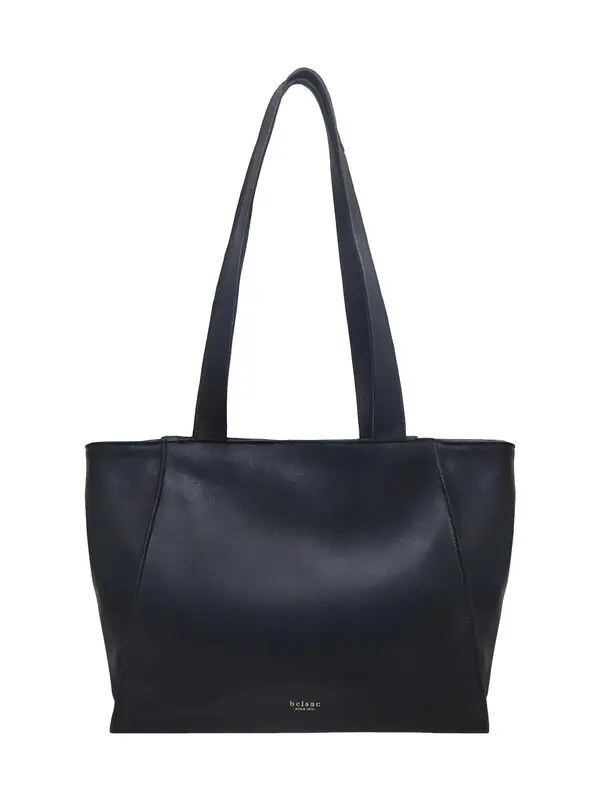BELSAC Leather Shopper - Black
