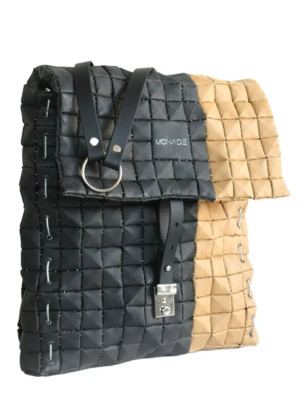 MONADE Origami-inspired Backpack - Black/brown