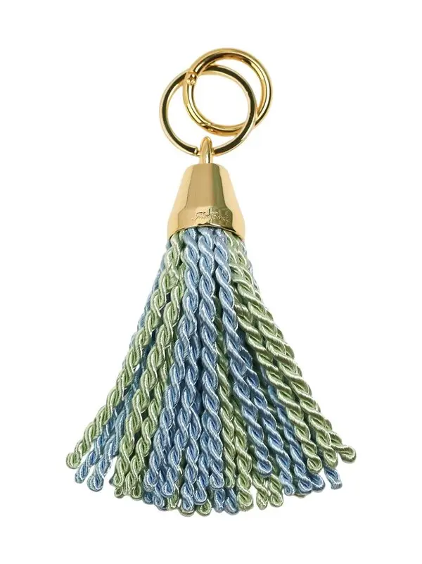 MISS CECILIA Tassel Bag Charm And Keyring - Blue
