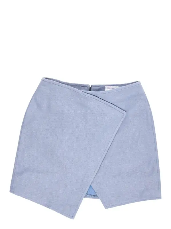 MIMHÍ MAISON Kaia Wrap Mini Skirt - Blue