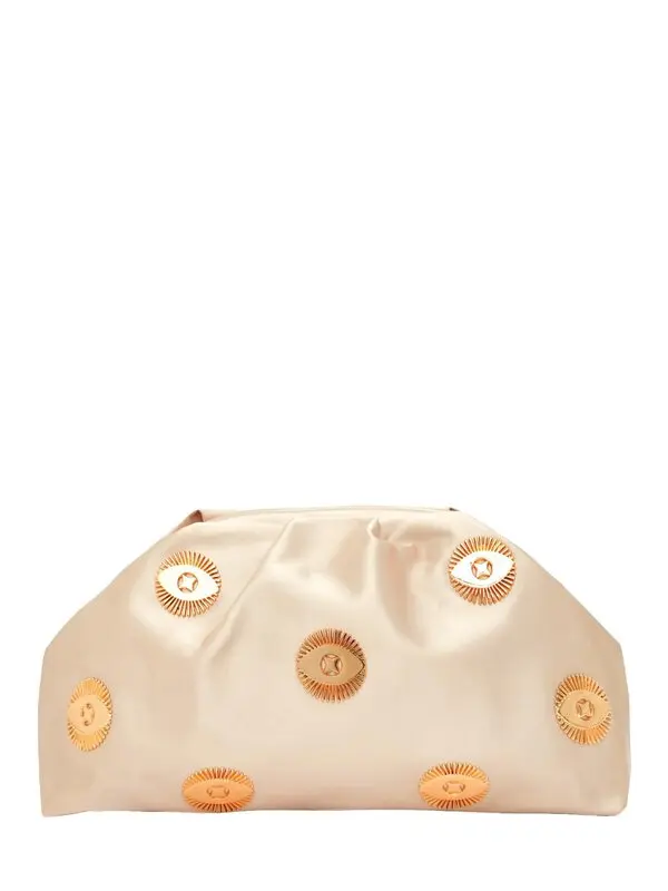 D’lueur Atelier Handbag With Gold-plated Accessory Details - Beige