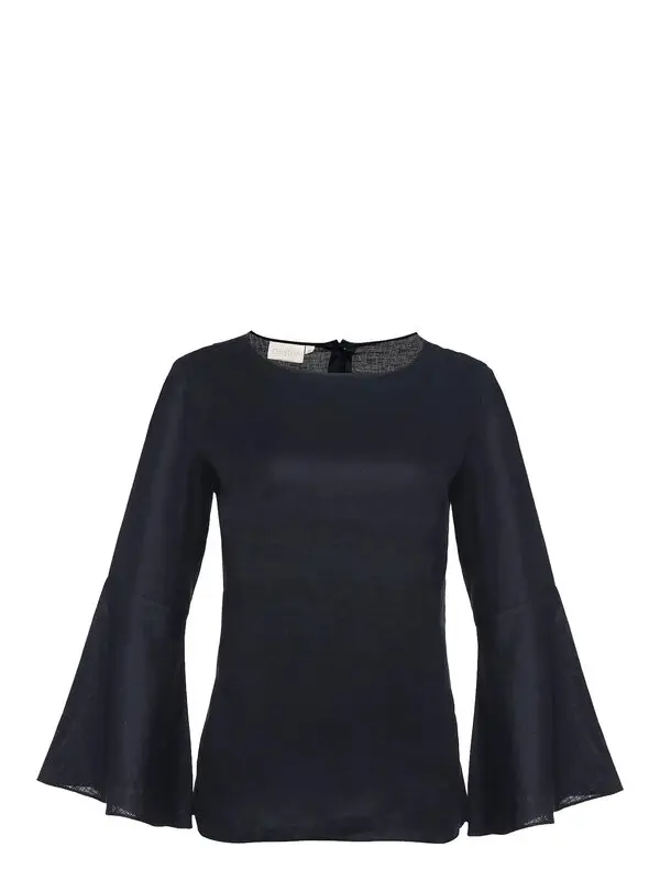 REISTOR Button Back Hemp Shirt - Black