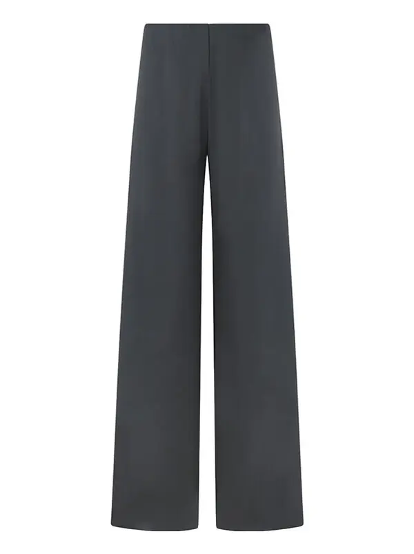 NĀSH Satin Wide-leg Trousers - Blue