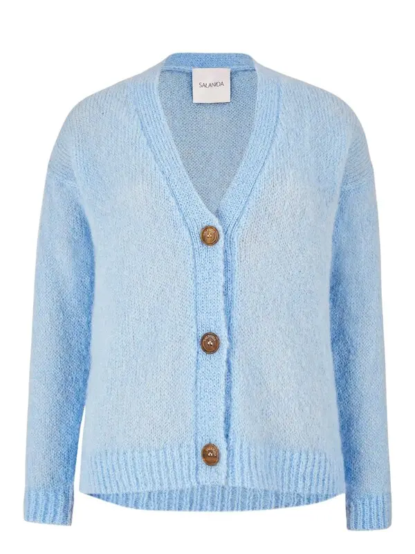SALANIDA Melody Mohair Cardigan - Blue