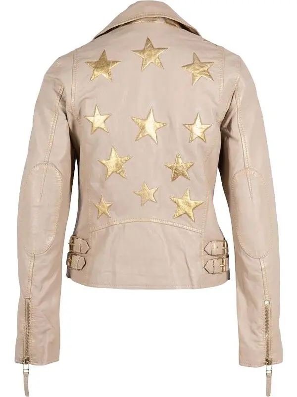 Mauritius Leather Star Jacket - Black/yellow