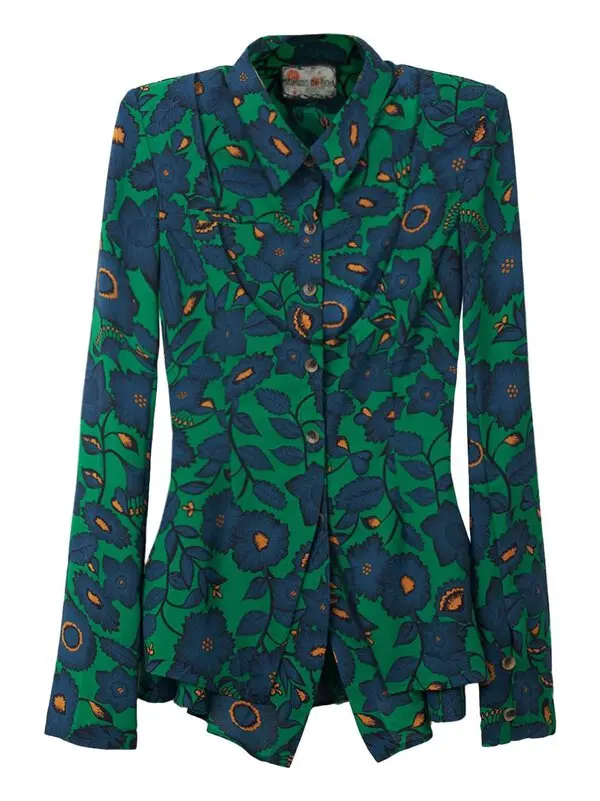 MAISON DE HOE Floral Layered Shirt - Green