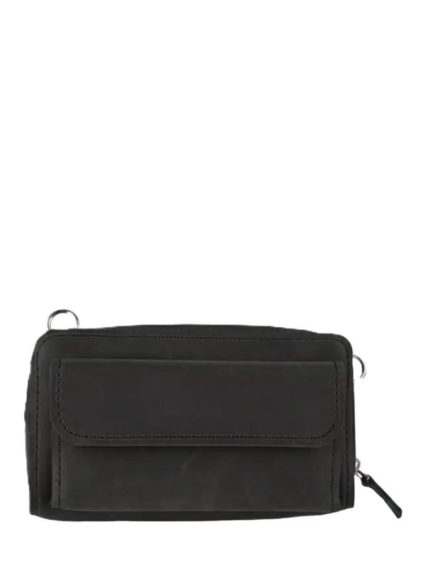 SPRINGMOONATELIER Handmade Leather Crossbody Bag - Black