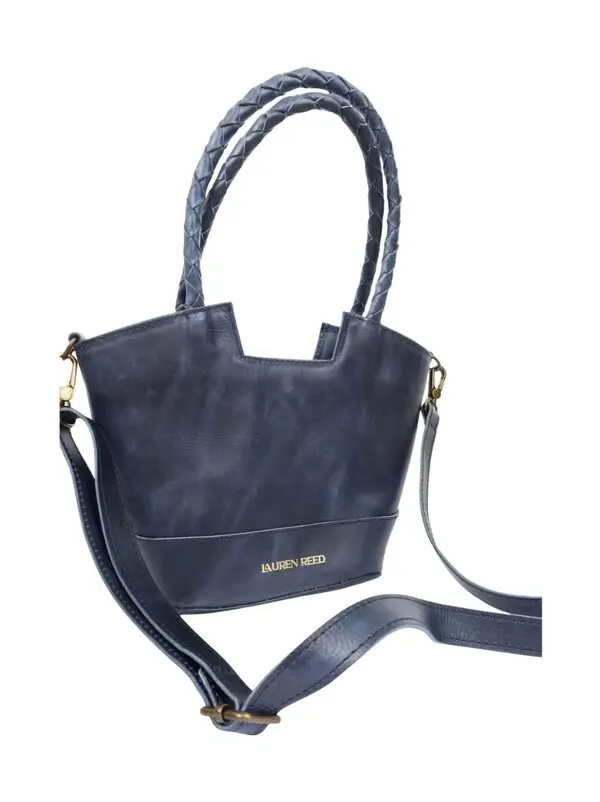 LAUREN REED CO Mini Carmen Leather Crossbody - Blue