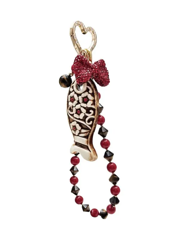 FARRA Fish Ceramic Bag Charm - Red