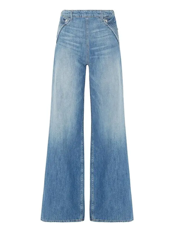 NOEND Dina High Waisted Wide Leg Jeans - Blue