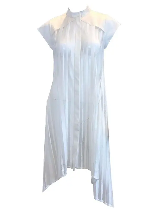 SNIDER Skeleton Flower High-low Dress - White