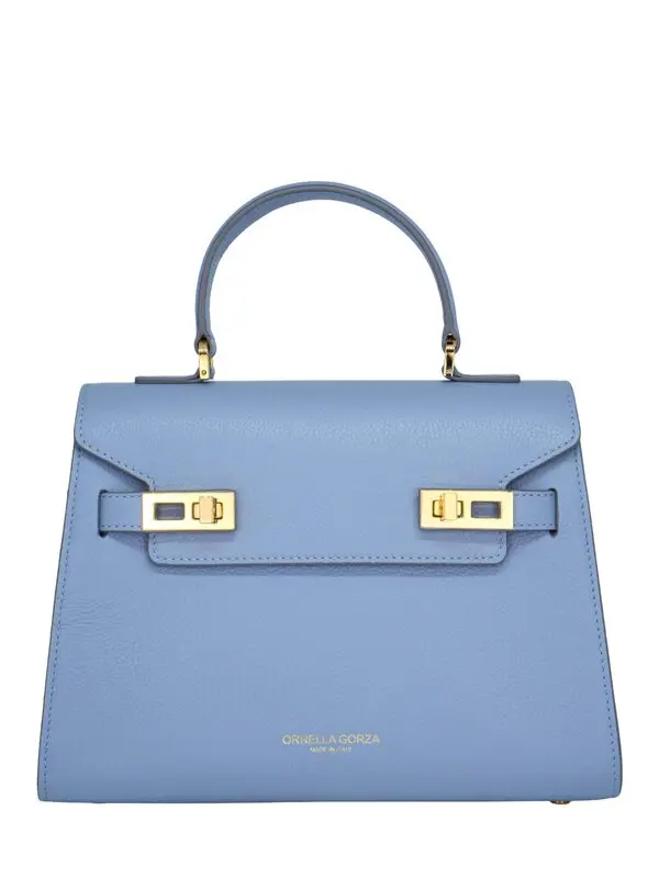 ORNELLA GORZA Capri Top Handle Bag - Blue