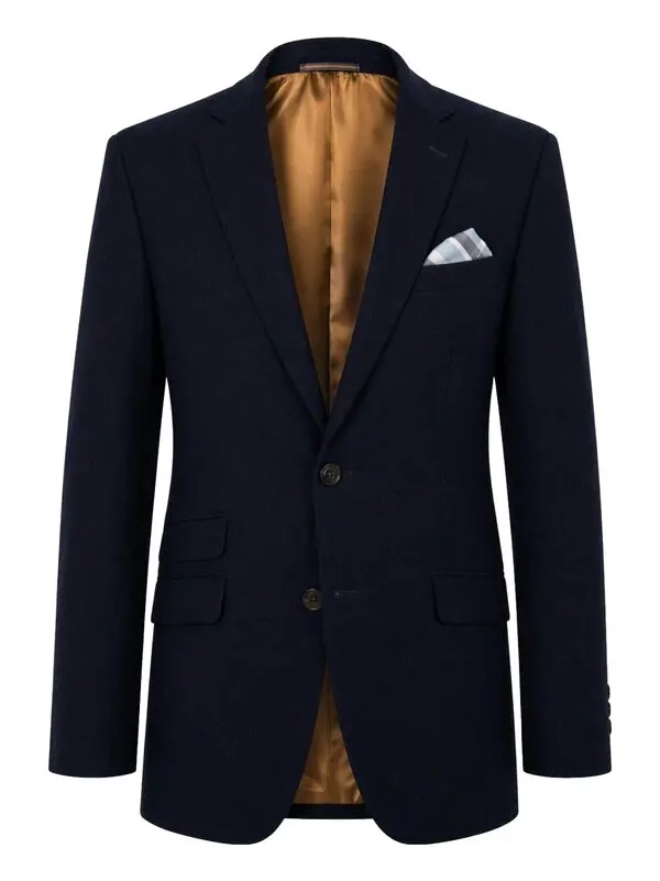 KOY CLOTHING Navy Wool & Cashmere Blend Blazer - Blue