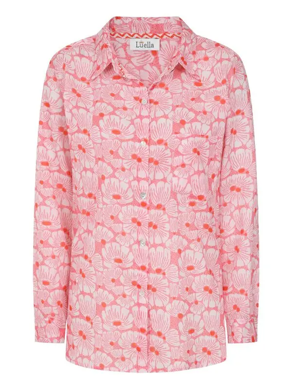 LUELLA FASHION Lagos Printed Cotton Shirt - Pink