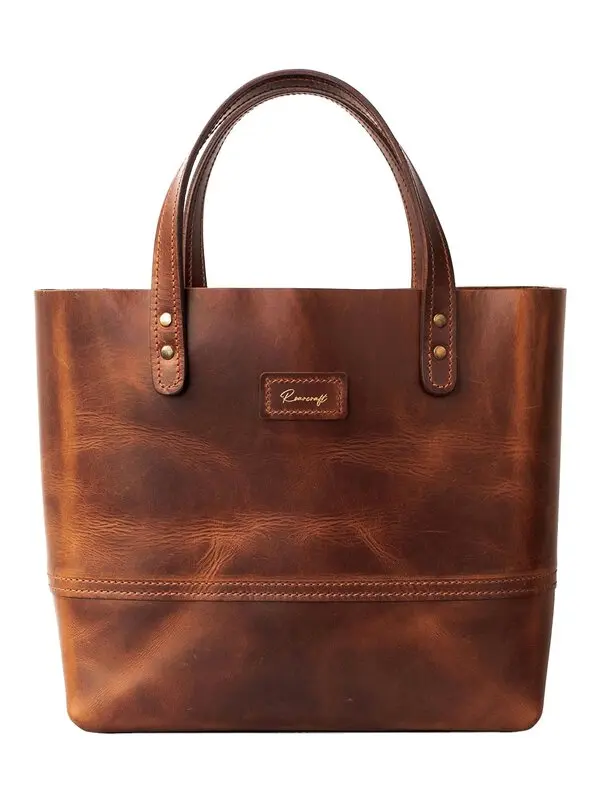 ROARCRAFT Leather Tote Bag - Brown